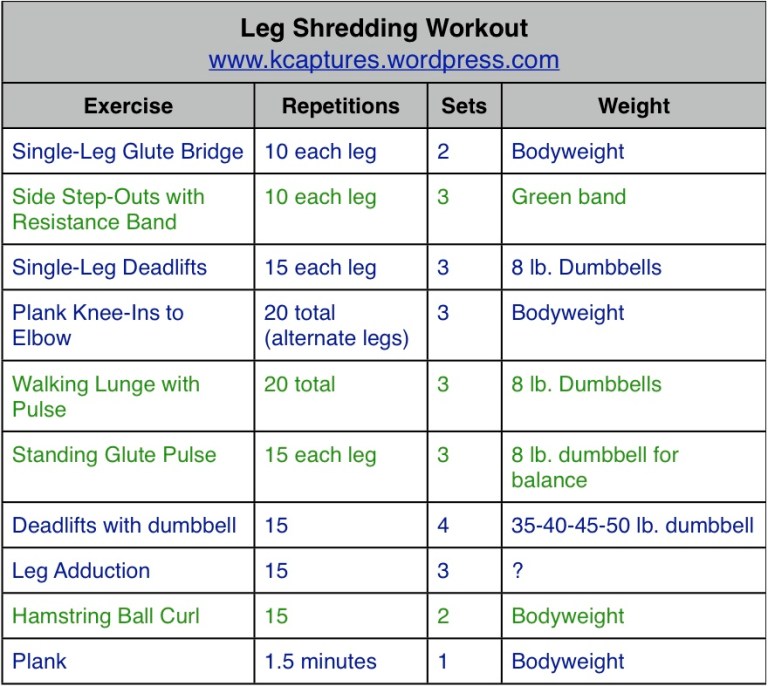 Leg Shredding Workout – Kirsten Captures